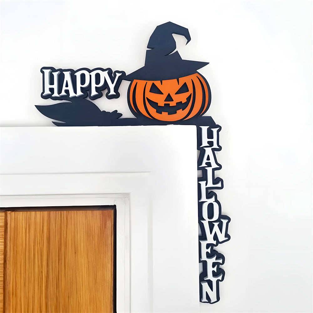 Happy Halloween Pumpkin Metal Door Corner Sign – Beckymetal.com