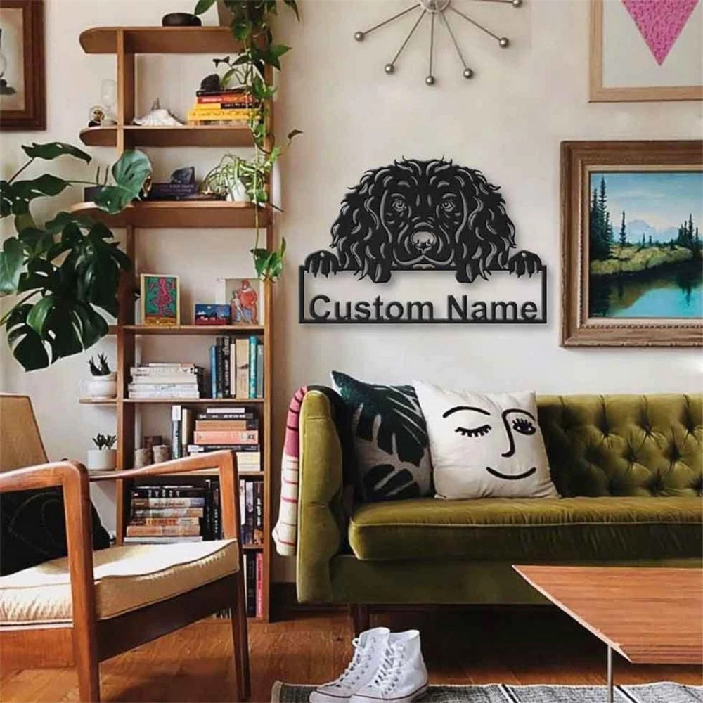 Boykin Spaniel Dog Metal Art Personalized Metal Name Sign – Beckymetal.com