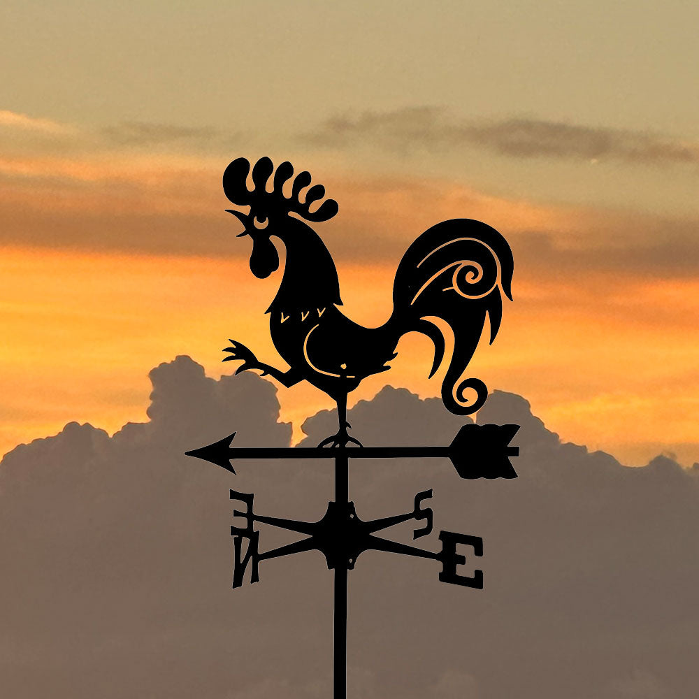 Cartoon Rooster Stainless Steel Weathervane – Beckymetal.com