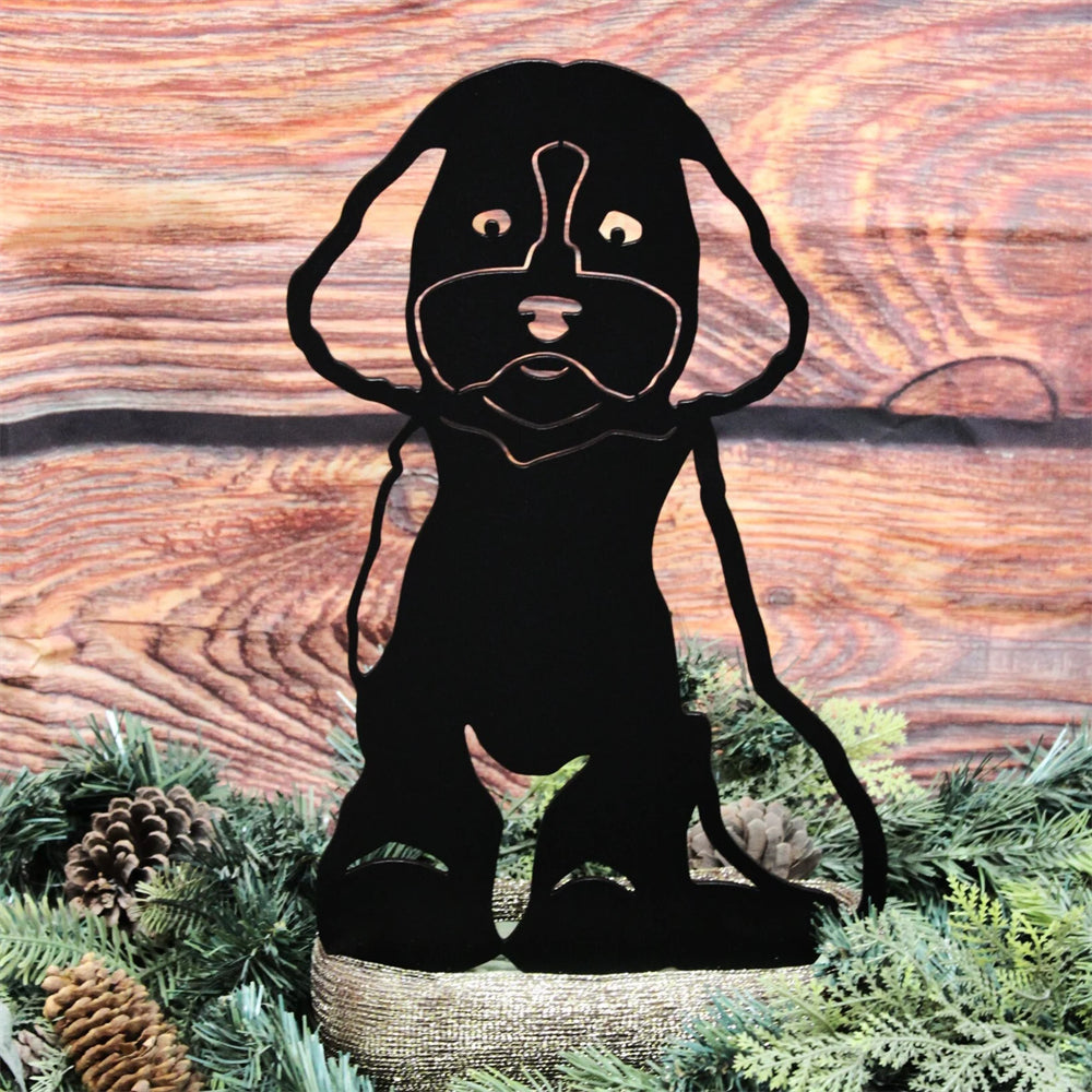 Cavapoo Black Metal Dog Silhouette – Beckymetal.com