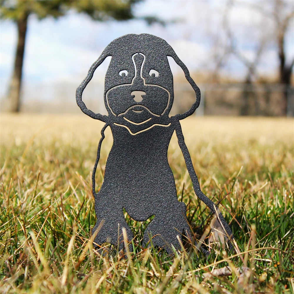 Cavapoo Black Metal Dog Silhouette – Beckymetal.com