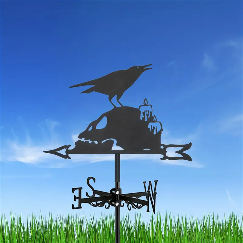 Crow And Skeleton Stainless Steel Weathervane – Beckymetal.com