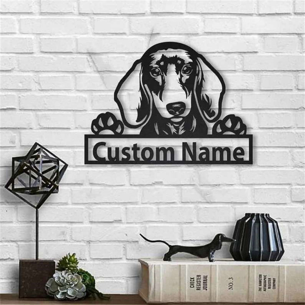 Dachshund Dog Metal Wall Art Dog Lover Personalized Metal Sign ...