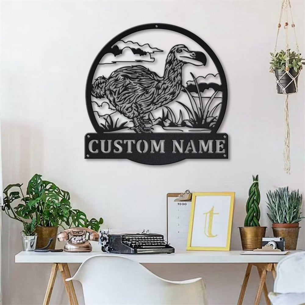 Dodo Bird Metal Art Personalized Metal Name Sign – Beckymetal.com