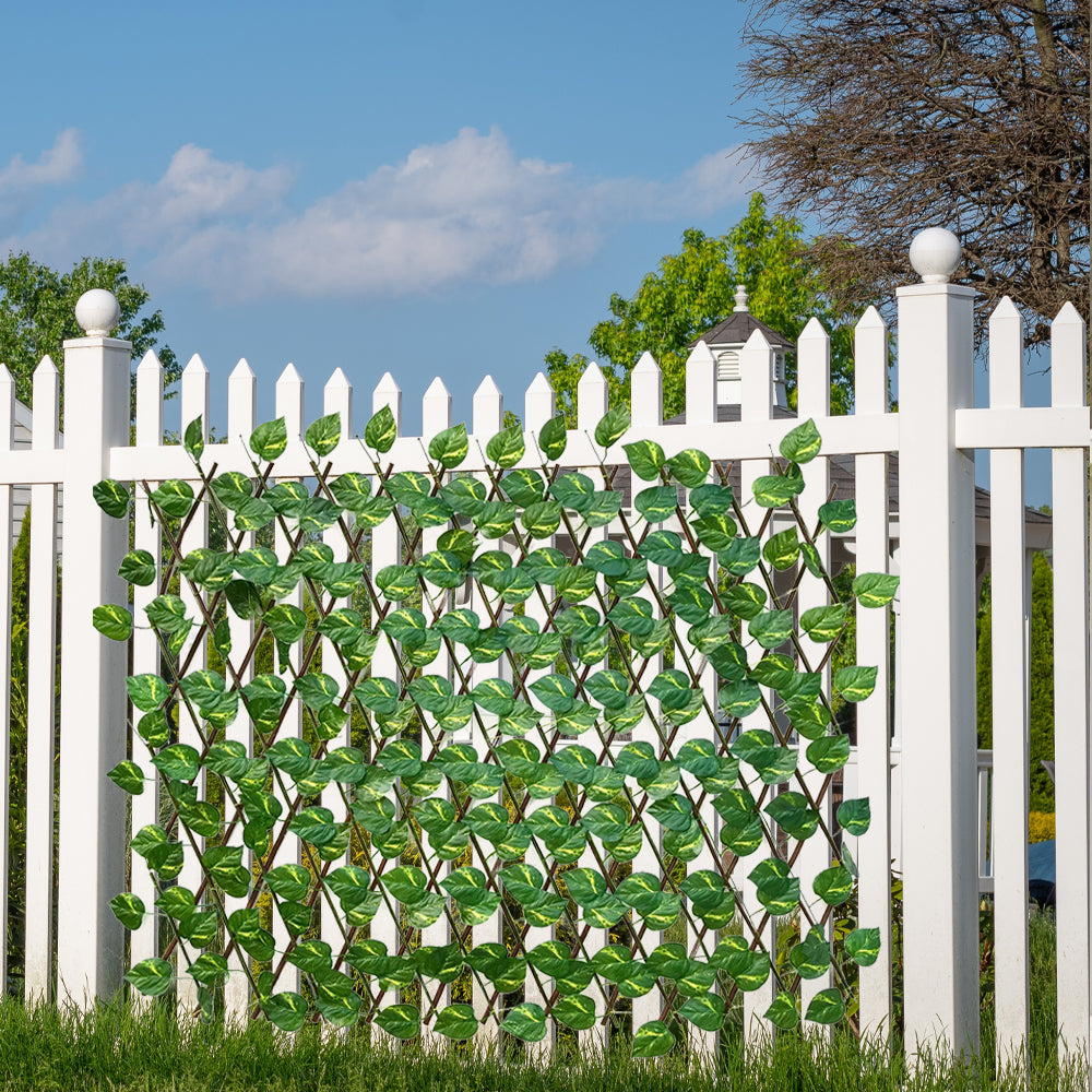 Pothos Leaves Artificial Ivy Privacy Fence Wall Screen – Beckymetal.com