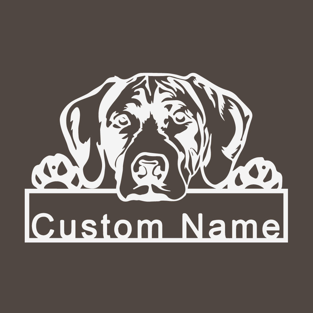 German Shorthaired Pointer Dog Metal Art Personalized Metal Name Sign ...