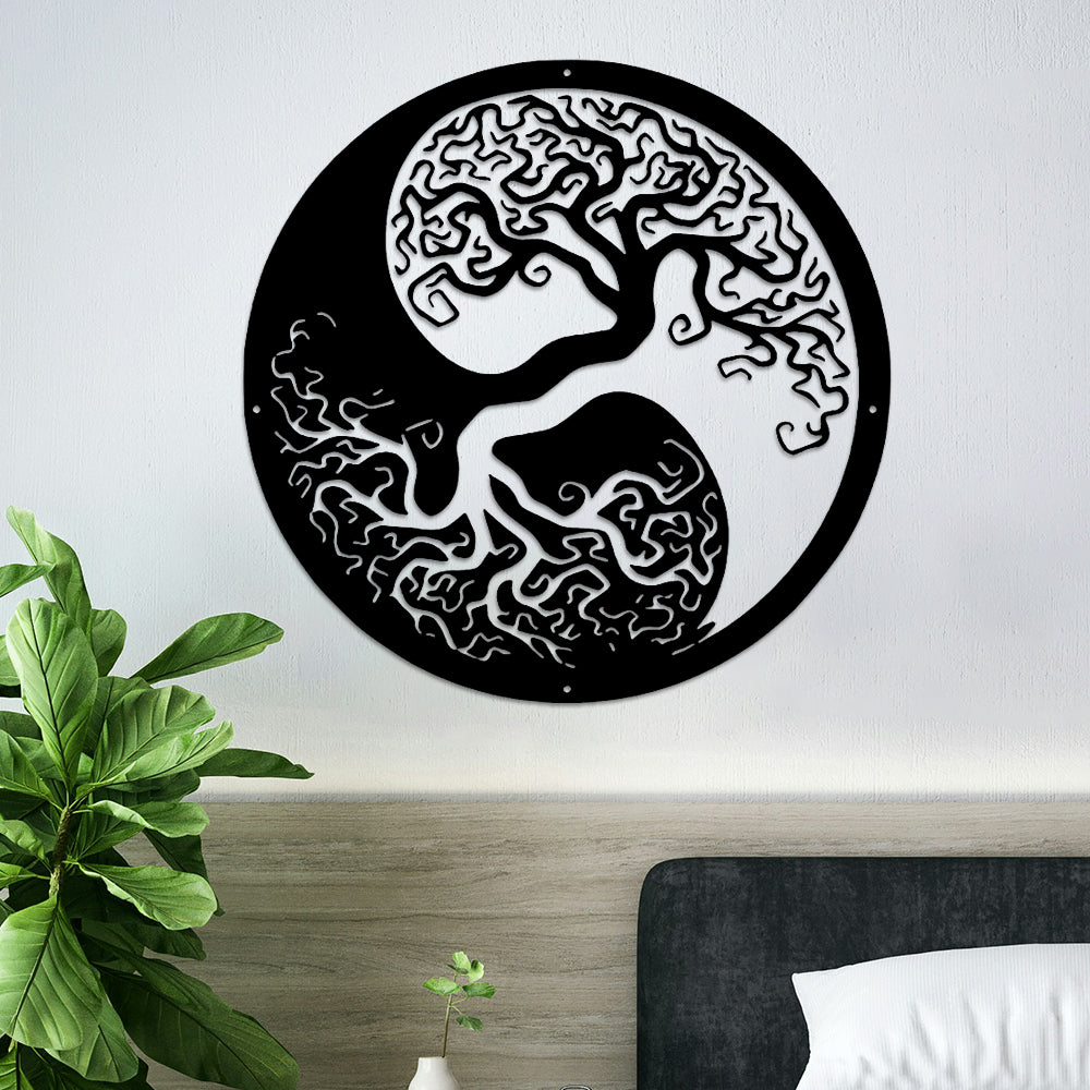 Yin Yang Tai Chi Tree of Life Metal Wall Art – Beckymetal.com
