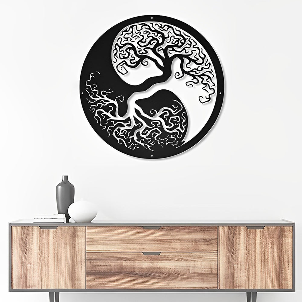 Yin Yang Tai Chi Tree of Life Metal Wall Art – Beckymetal.com