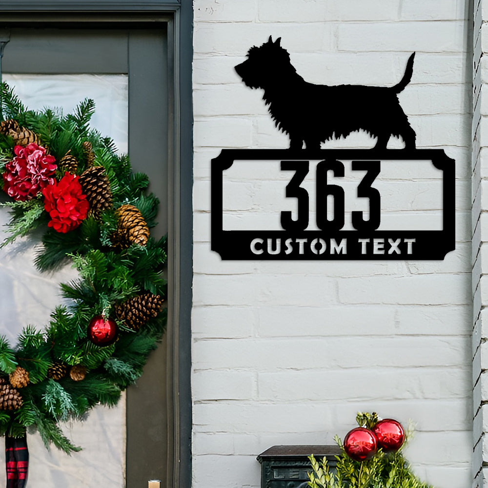 Dog Breed Address Sign House Number Plaque Custom Metal Sign ...