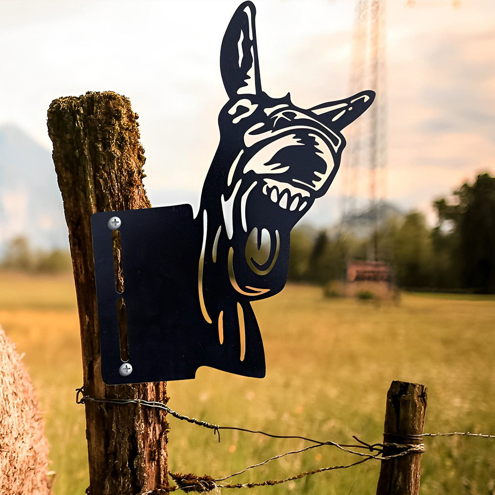 Growling Donkey Farm Peeping Animal Outdoor Metal Garden Art ...