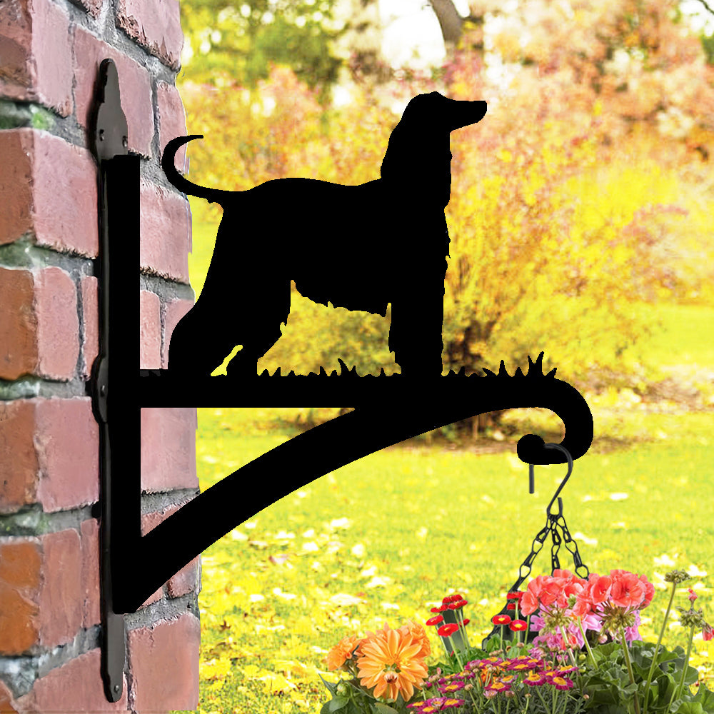 Afghan Hound Metal Hanging Bracket Plant Stand – Beckymetal.com