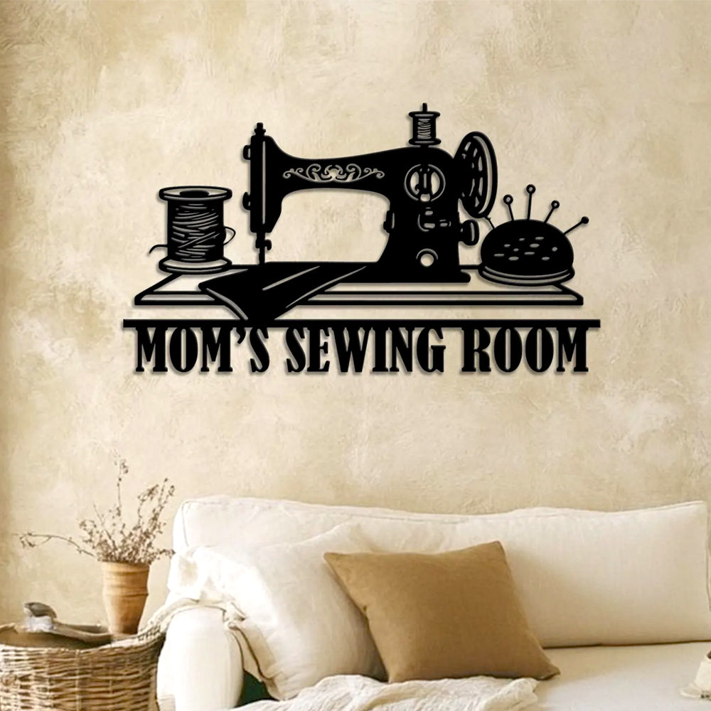 Sewing Craft Room Metal Name Sign Metal Wall Art Decoration ...