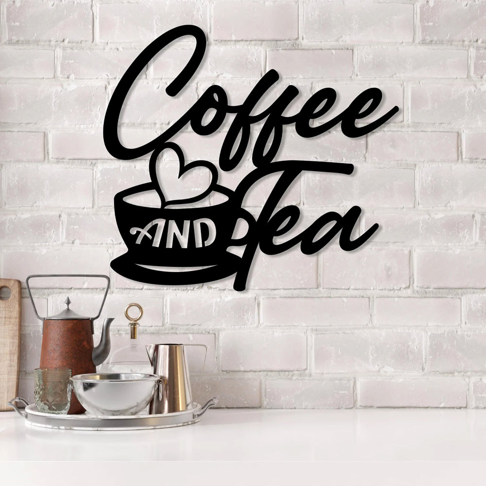 Coffee and Tea Kitchen Sign Metal Wall Art Decoration – Beckymetal.com