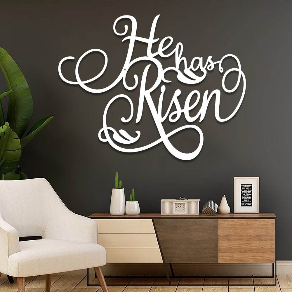 Easter He Has Risen Sign Metal Wall Art Decoration – Beckymetal.com
