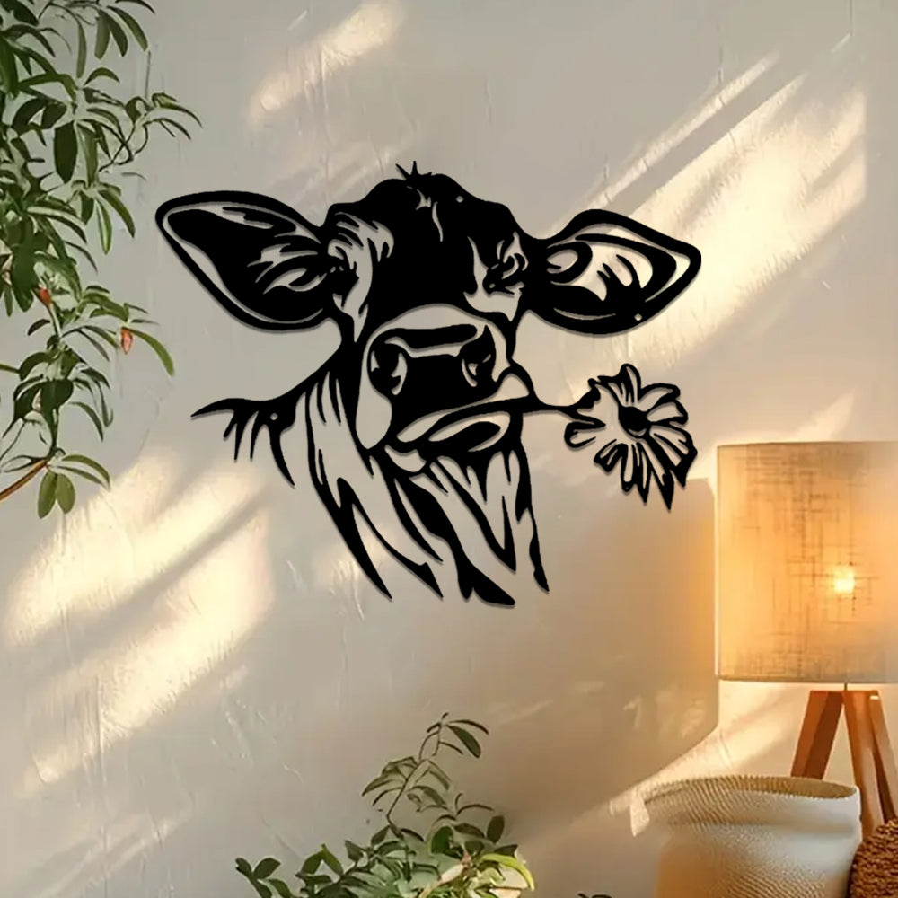 Cow Head Sign Metal Wall Art Decoration – Beckymetal.com