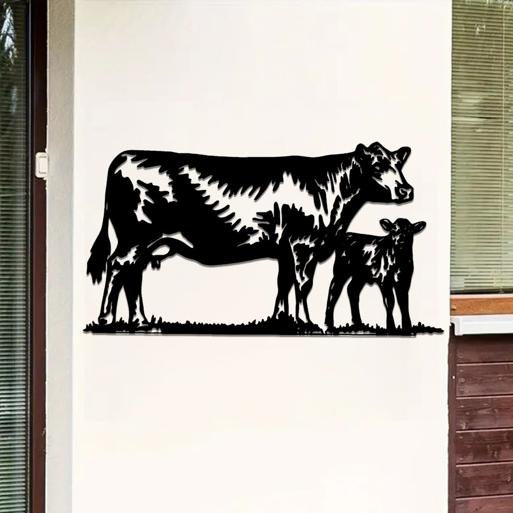 Cow & Calf Sign Metal Wall Art Decoration – Beckymetal.com