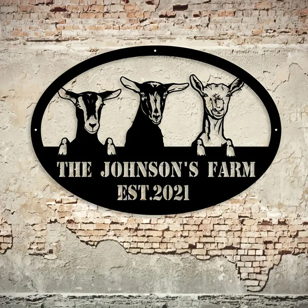 Custom Goat Farm Sign Metal Wall Art Decoration – Beckymetal.com