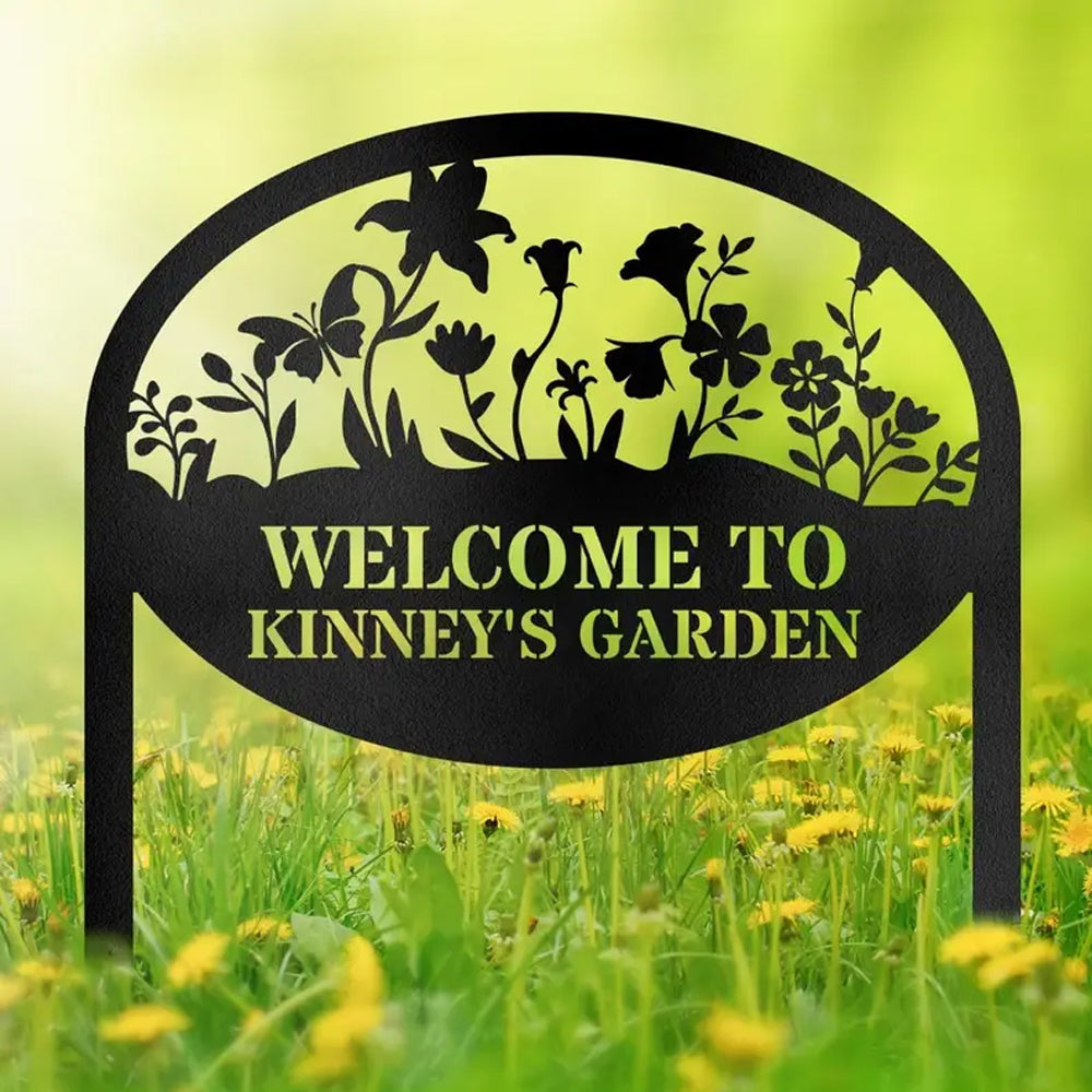 Custom Welcome Sign Metal Yard Stake – Beckymetal.com