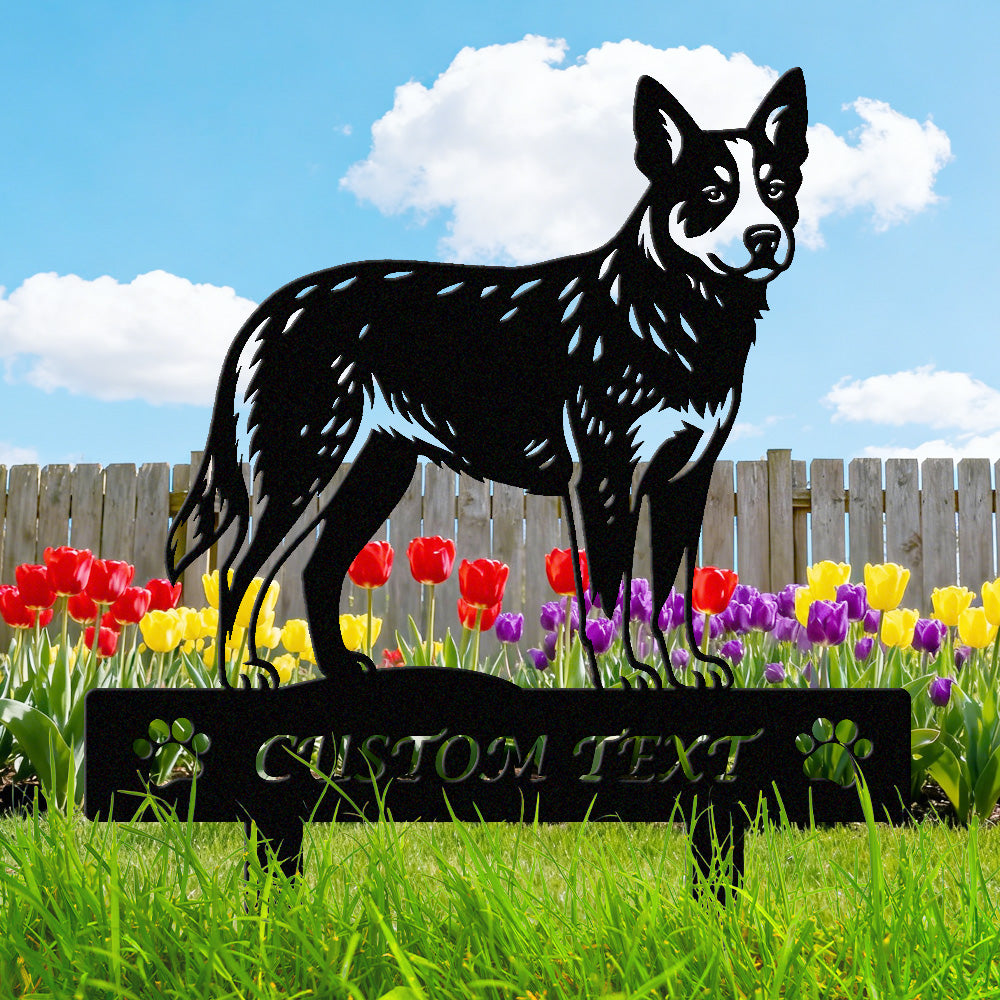 Australian Cattle Dog Custom Dog Silhouette Metal Yard Stake ...