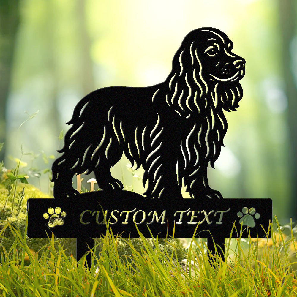 Cocker Spaniel Custom Dog Silhouette Metal Yard Stake – Beckymetal.com