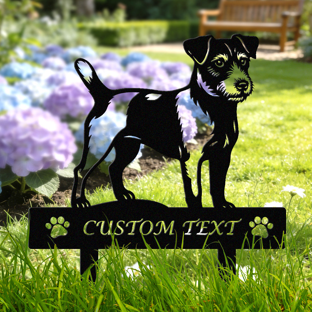 Russell Terrier Custom Dog Silhouette Metal Yard Stake – Beckymetal.com