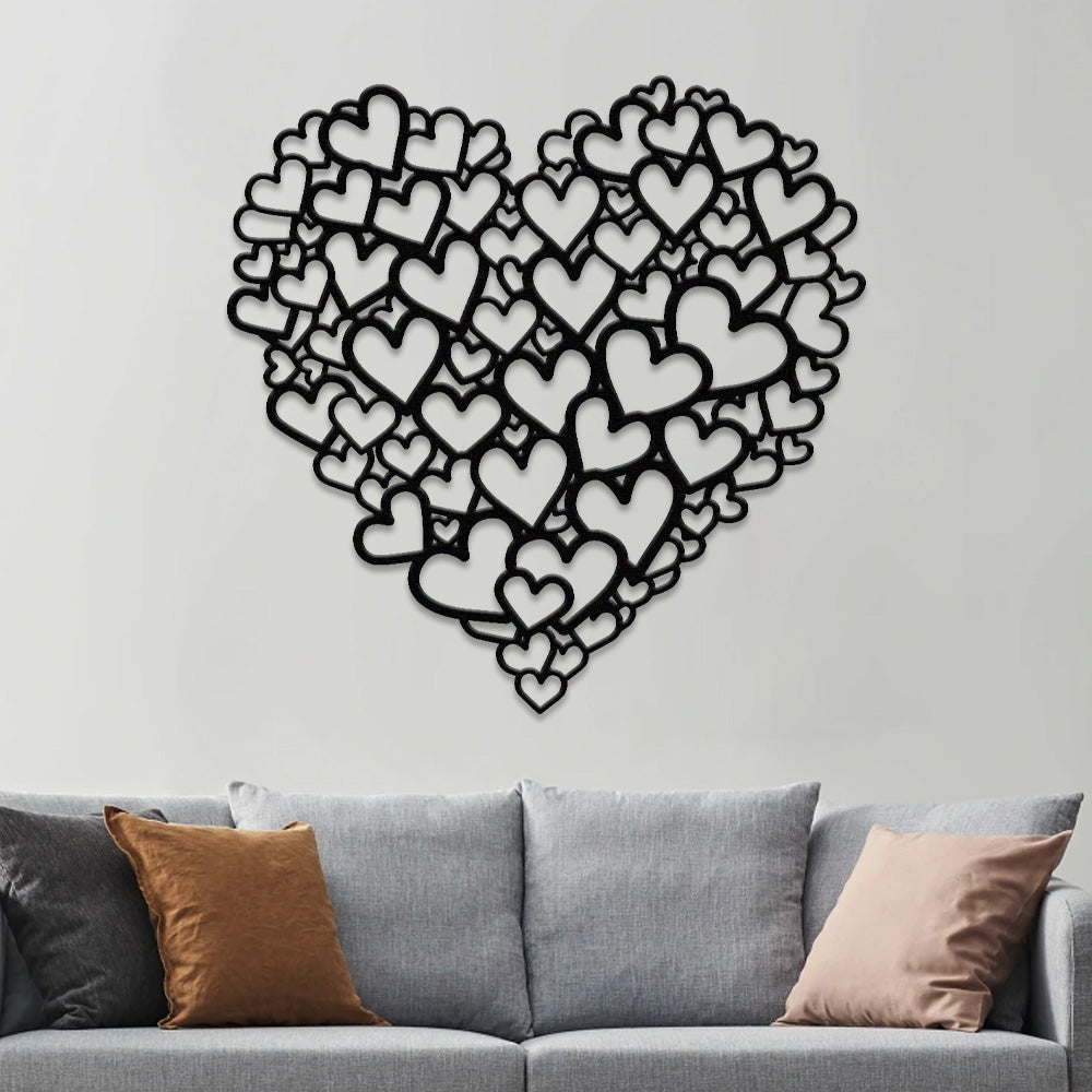 Layered Heart Collage Love Metal Wall Art – Beckymetal.com