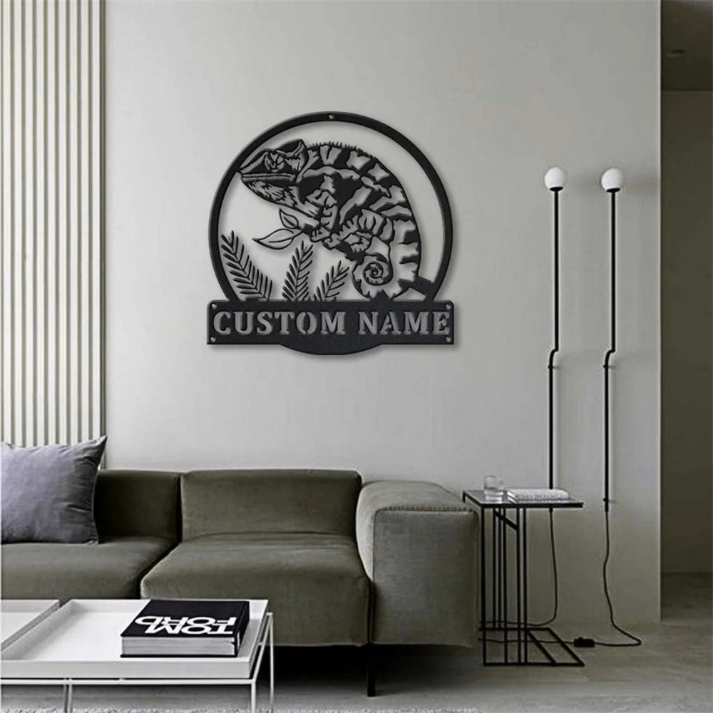 Personalized Chameleon Metal Sign Art Home Decor – Beckymetal.com