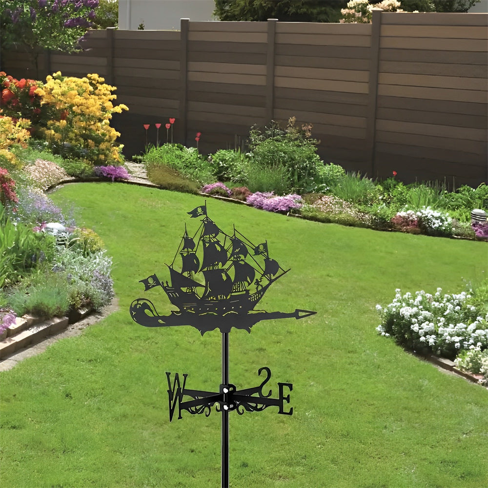Pirate Ship Stainless Steel Weathervane – Beckymetal.com