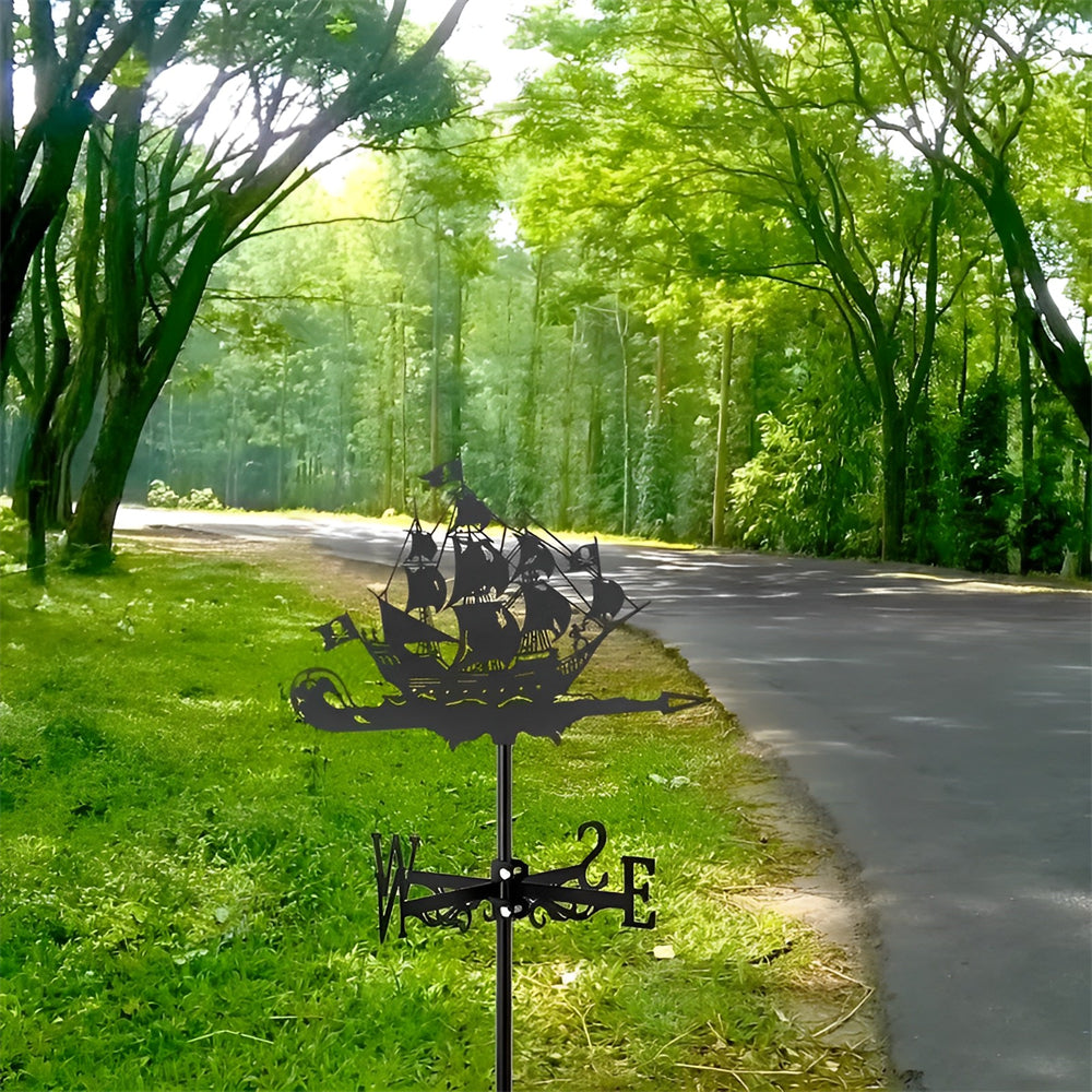 Pirate Ship Stainless Steel Weathervane – Beckymetal.com