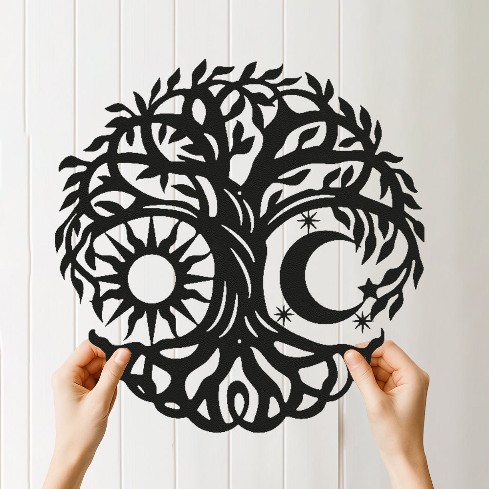 Sun and Moon Tree of Life Metal Wall Art Decoration – Beckymetal.com