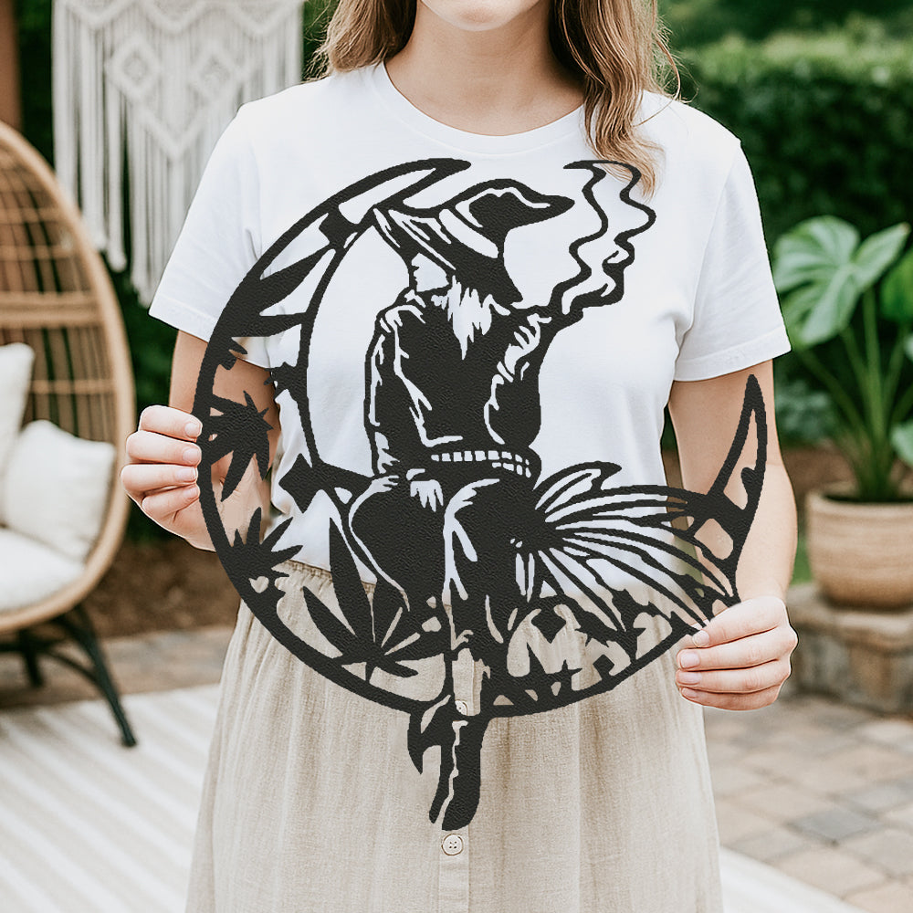 Witch Weed On The Srescent Moon Metal Wall Art – Beckymetal.com