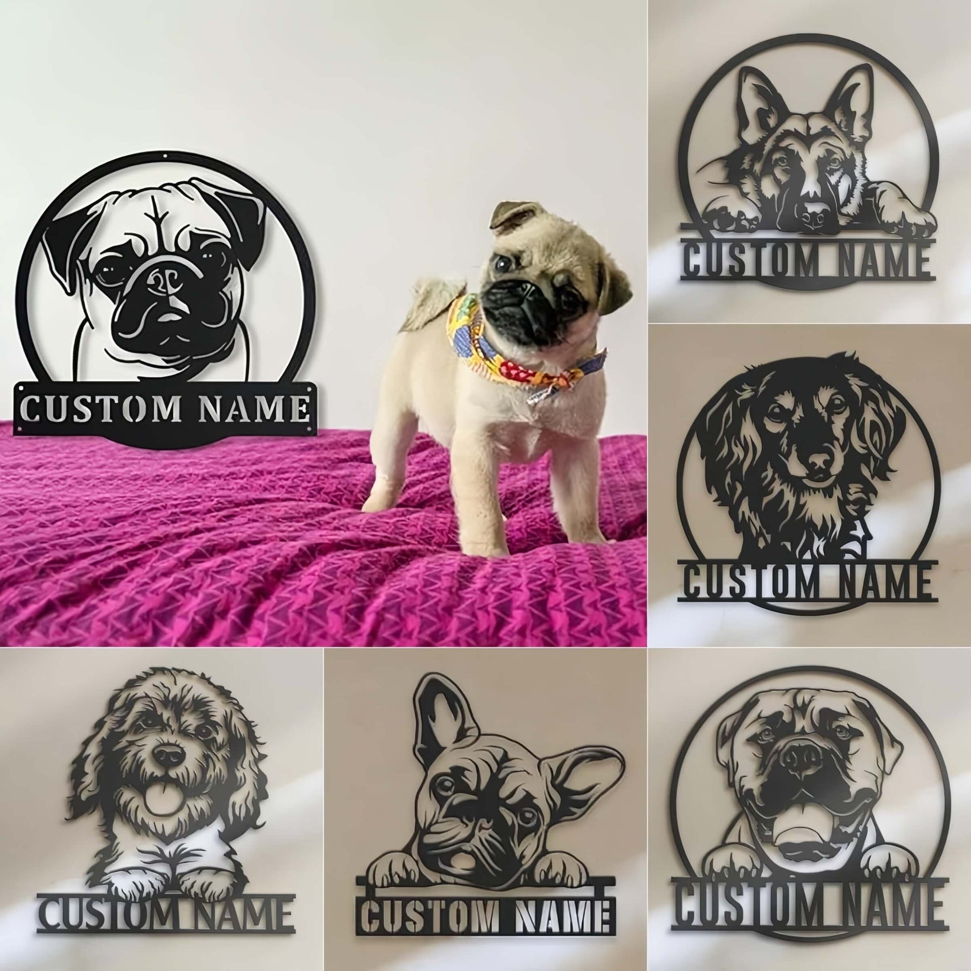 English Cocker Spaniel Dog Metal Art Personalized Metal Name Sign ...